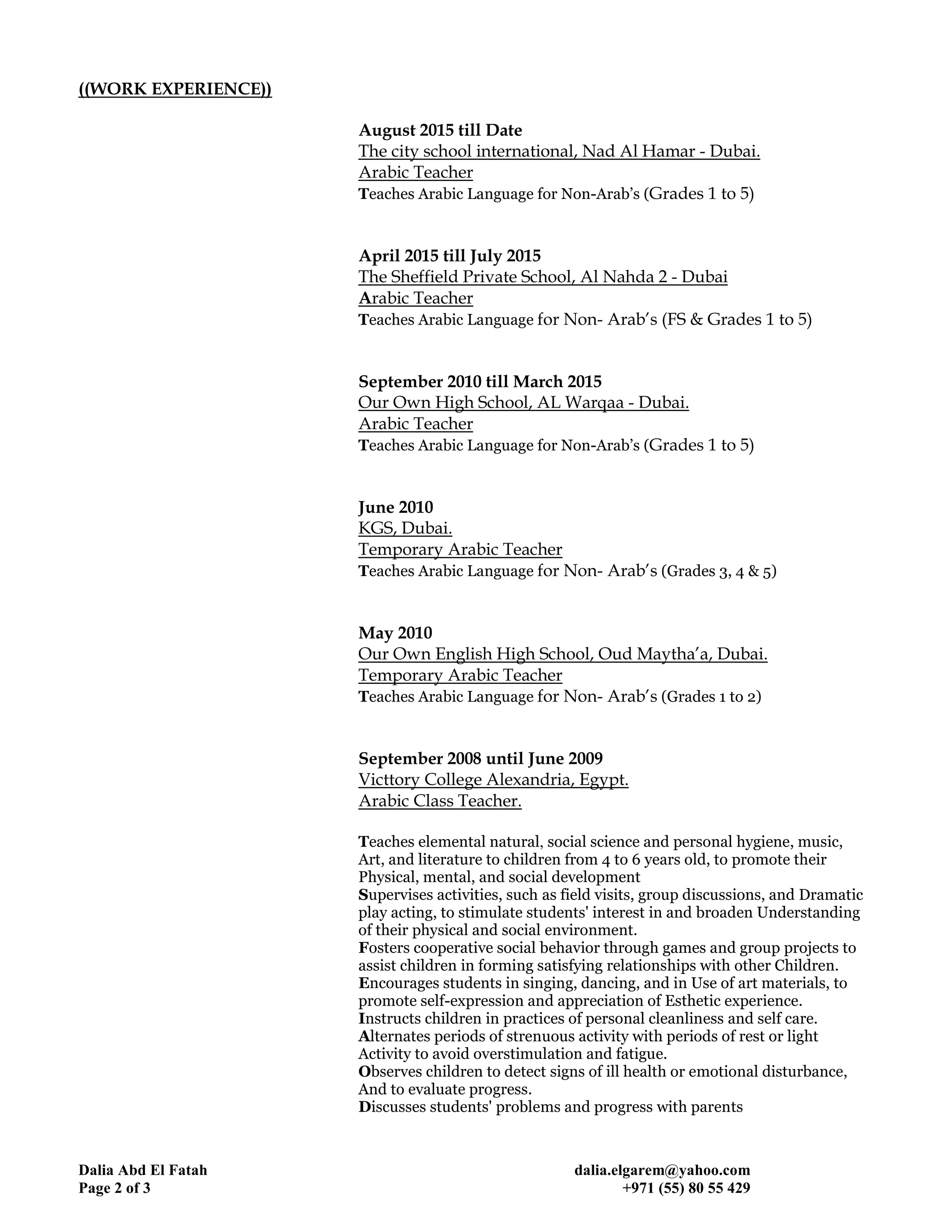 Updated CV Dalia | PDF | Education