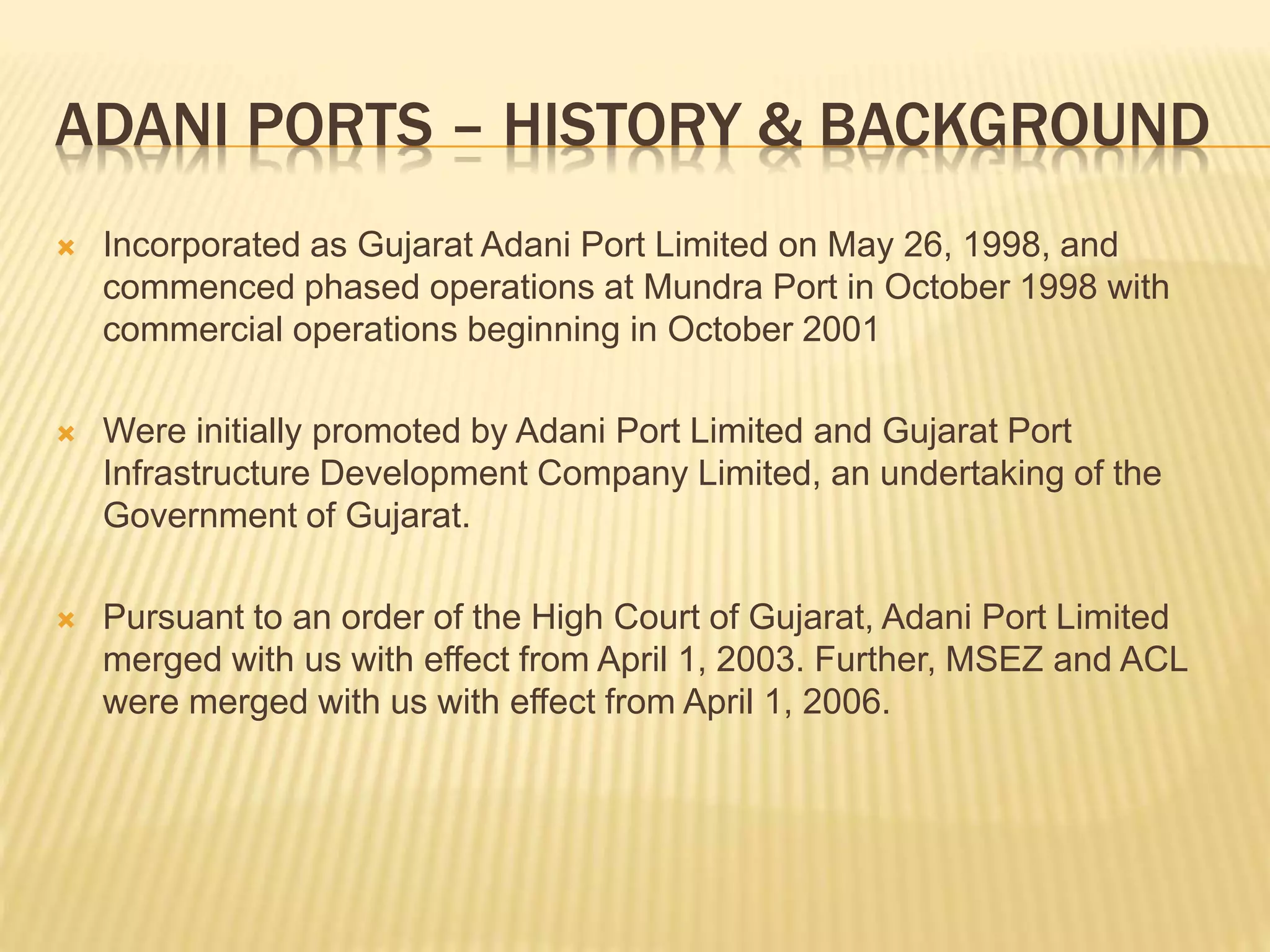 Adani ports and sez ltd | PPTX