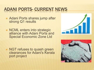 Adani ports and sez ltd | PPTX