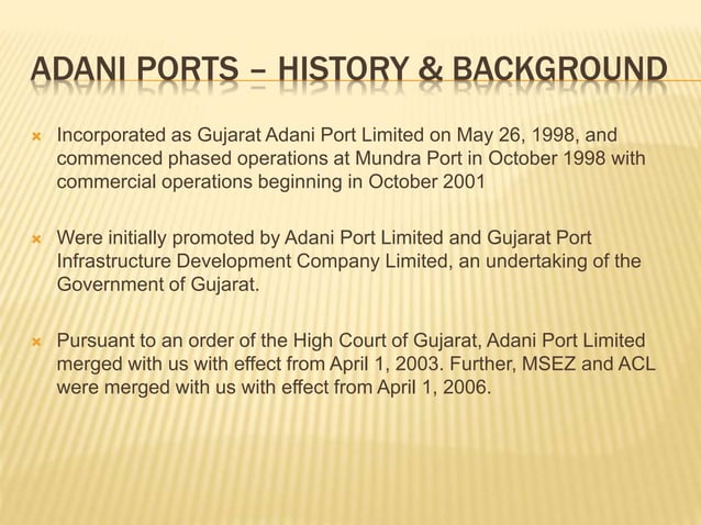 Adani ports and sez ltd | PPTX