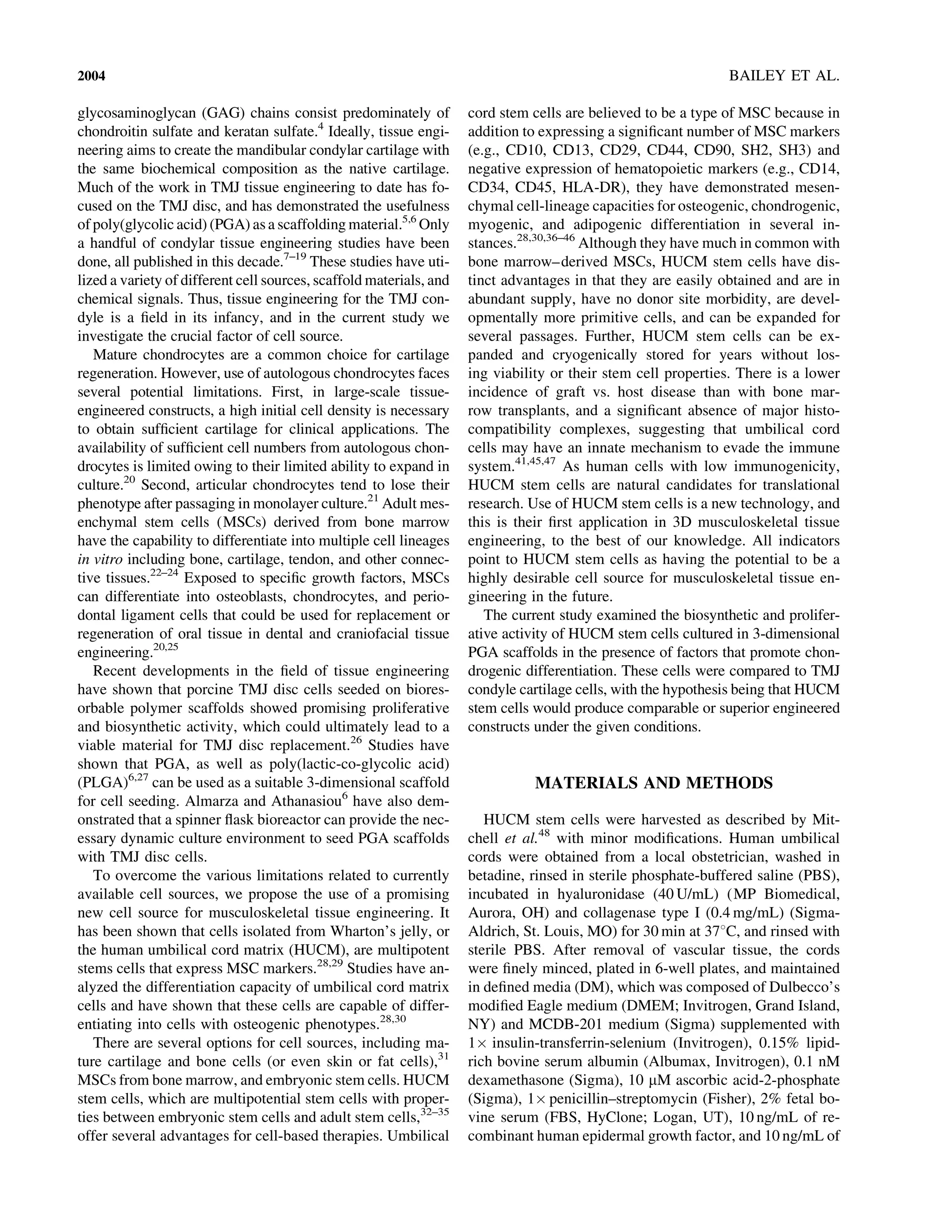 2007 Bailey Tissue Engineering | PDF