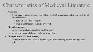 Medieval lit intro | PPT