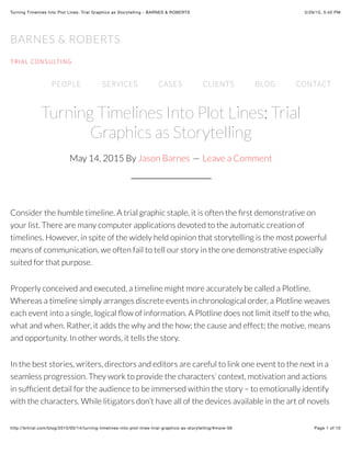 Turning Timelines Into Plot Lines: Trial Graphics as Storytelling ...