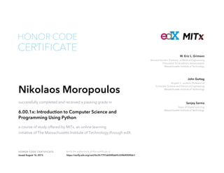 MITx_6001x_certificate | PPT | Free Download
