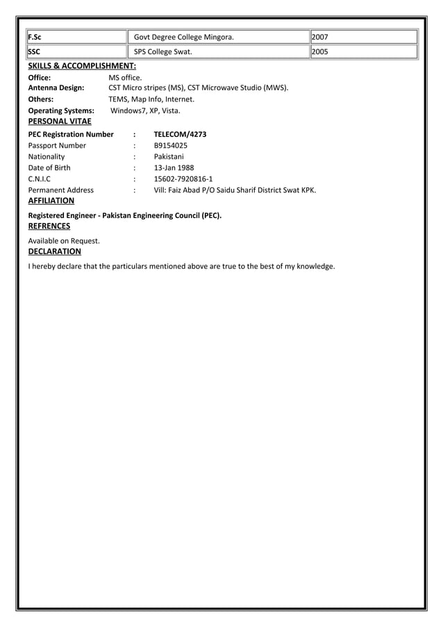 Faisal Aziz CV | DOC