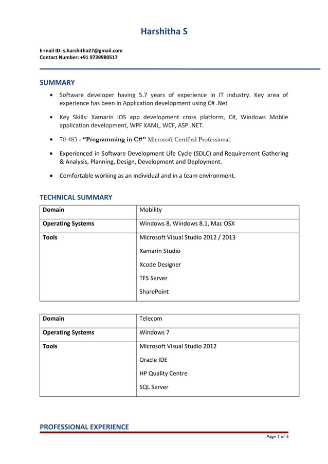 Harshitha_Resume | DOC