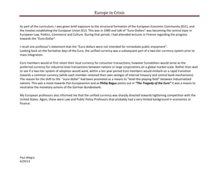 Europe In Crisis | PDF