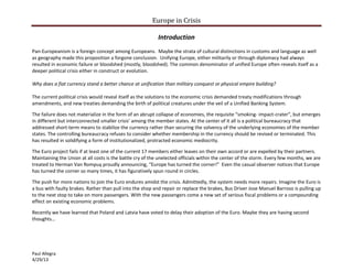 Europe In Crisis | PPT