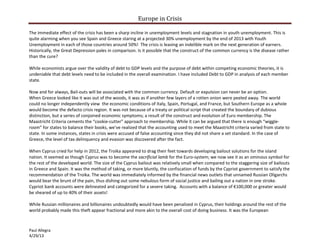 Europe In Crisis | PPT