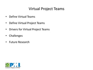 PMI Presentation on Virtual Teams | PPTX