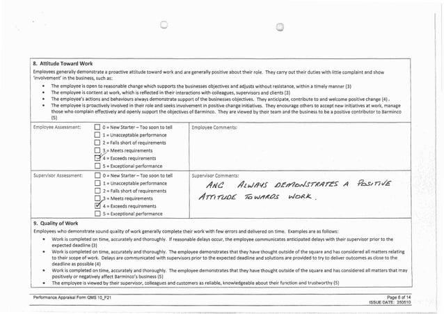 Certificate of Service A Neill Shift Supervisor | PDF