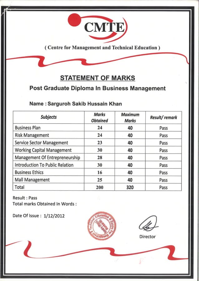 Mark Sheet | PDF