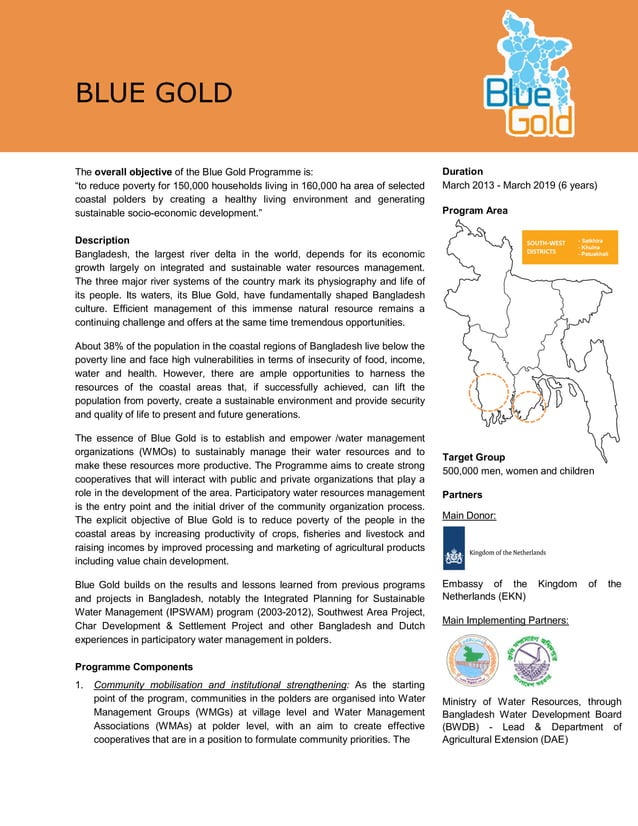 Blue Gold Fact Sheet | PDF