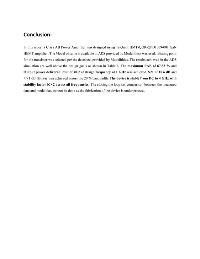 Class_AB_PA_design report | PDF