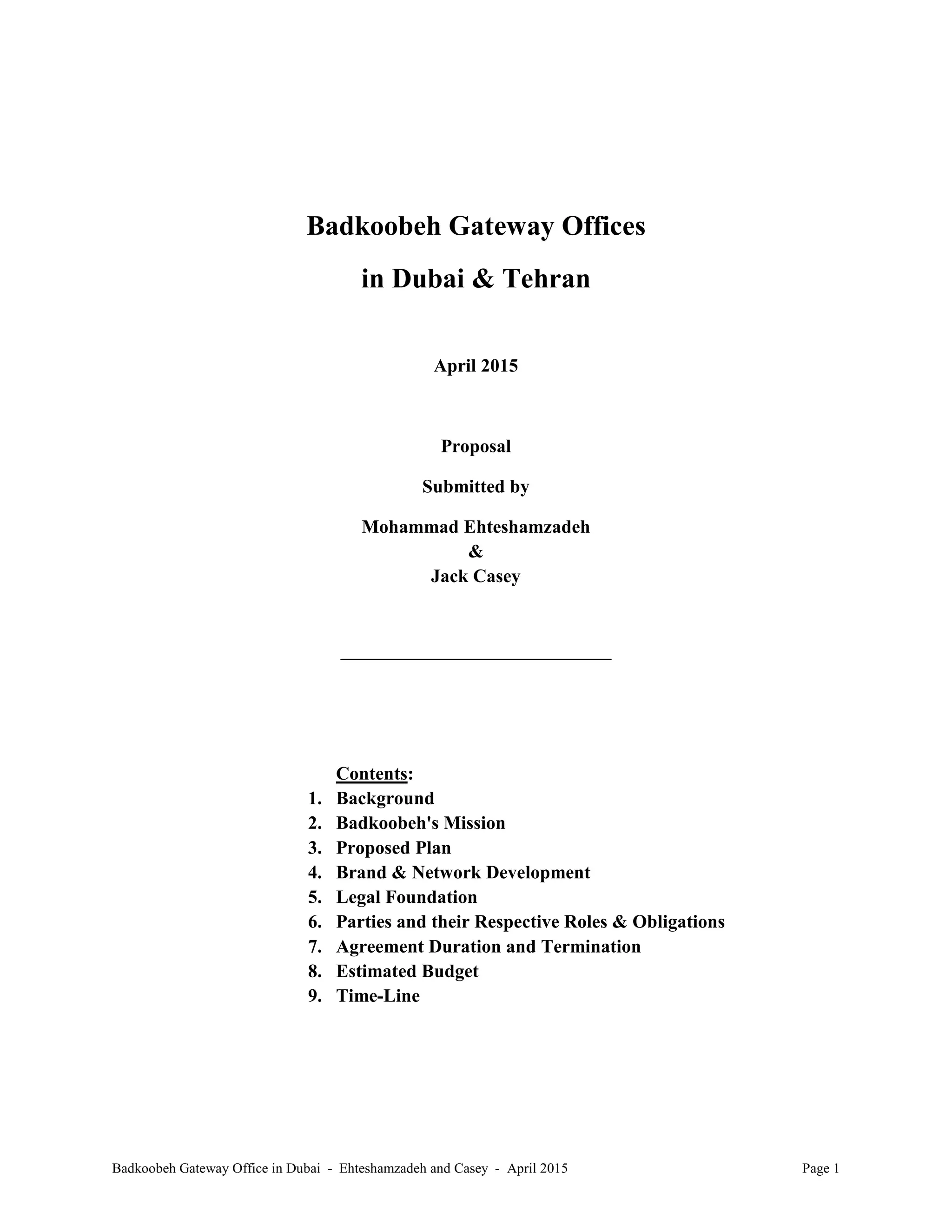Dubai Tehran Plan jc 1 | PDF