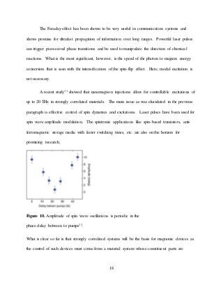 Applications of Magnon Excitations in Spintronic and Optomagnetic ...