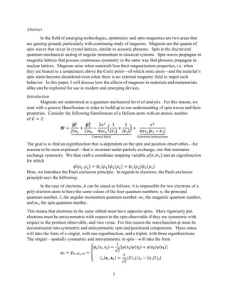 Applications of Magnon Excitations in Spintronic and Optomagnetic ...