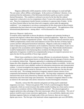 Applications of Magnon Excitations in Spintronic and Optomagnetic ...