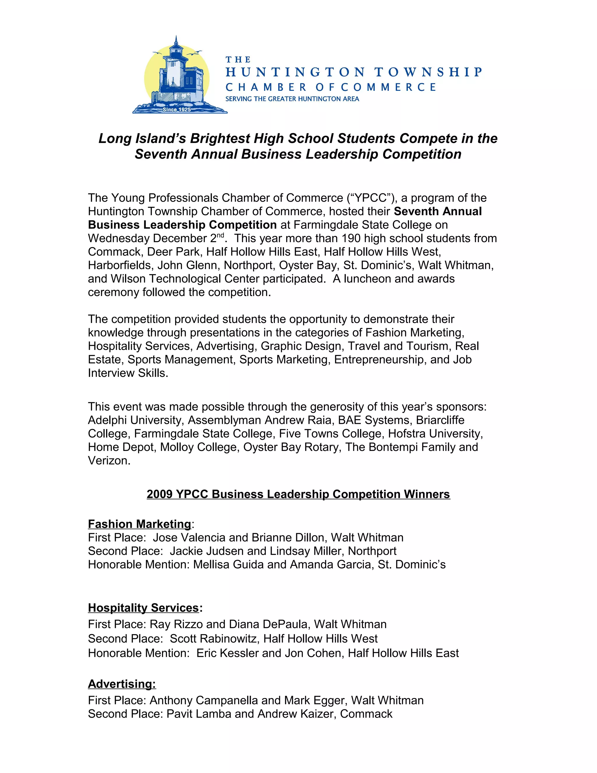ypcc press release | DOC