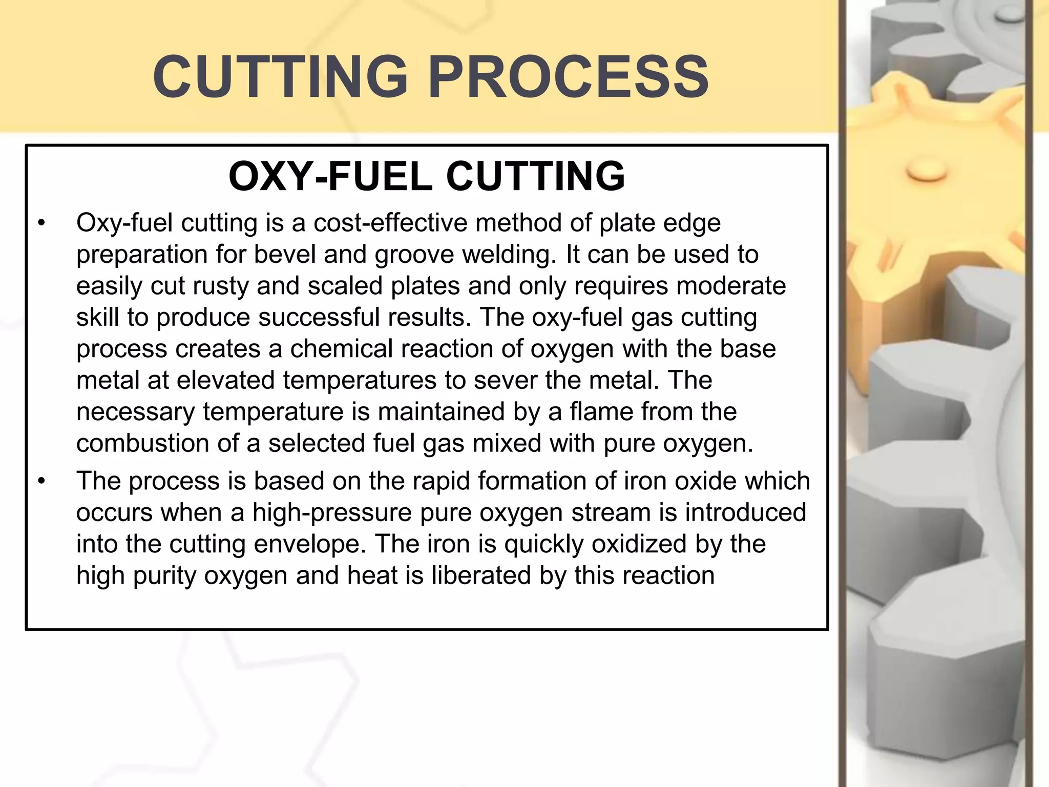 Class Presentation on Welding & Cutting processes | PPSX