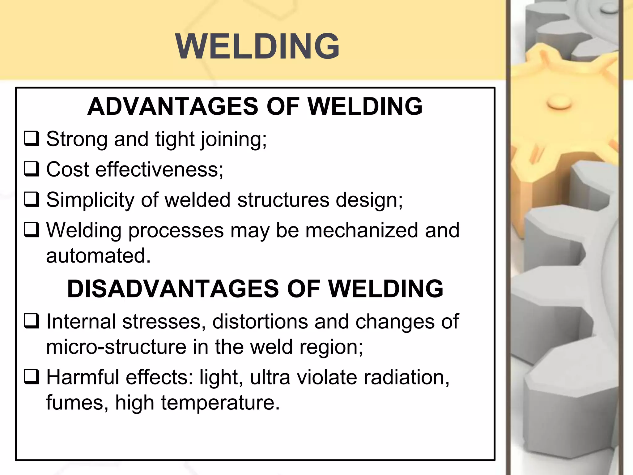 Class Presentation on Welding & Cutting processes | PPSX