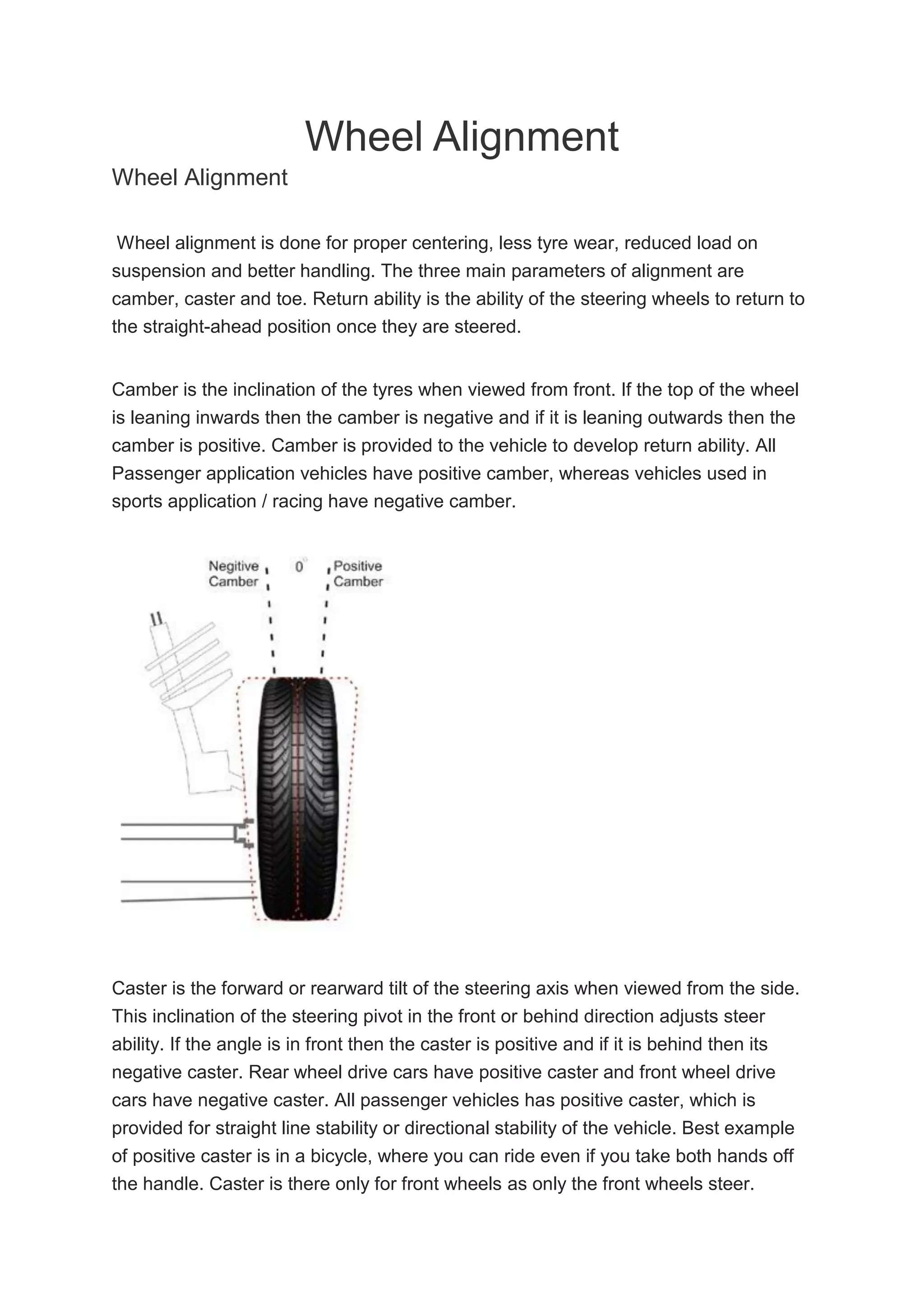 Wheel Alignment | PDF