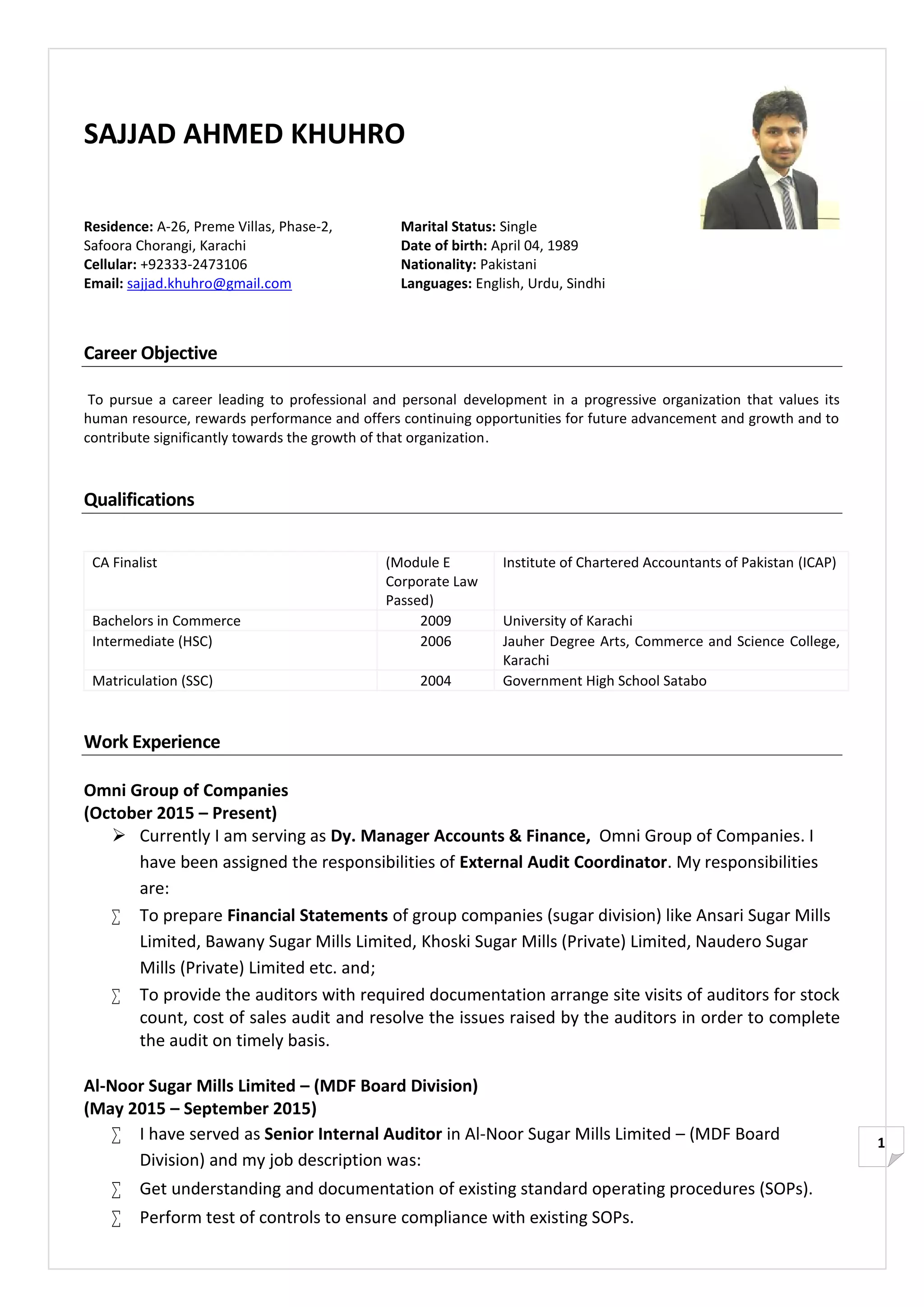 Sajjad - resume | PDF