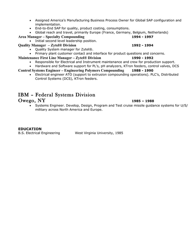 Joe Resume 2015 | DOC | Business | Business and Finance