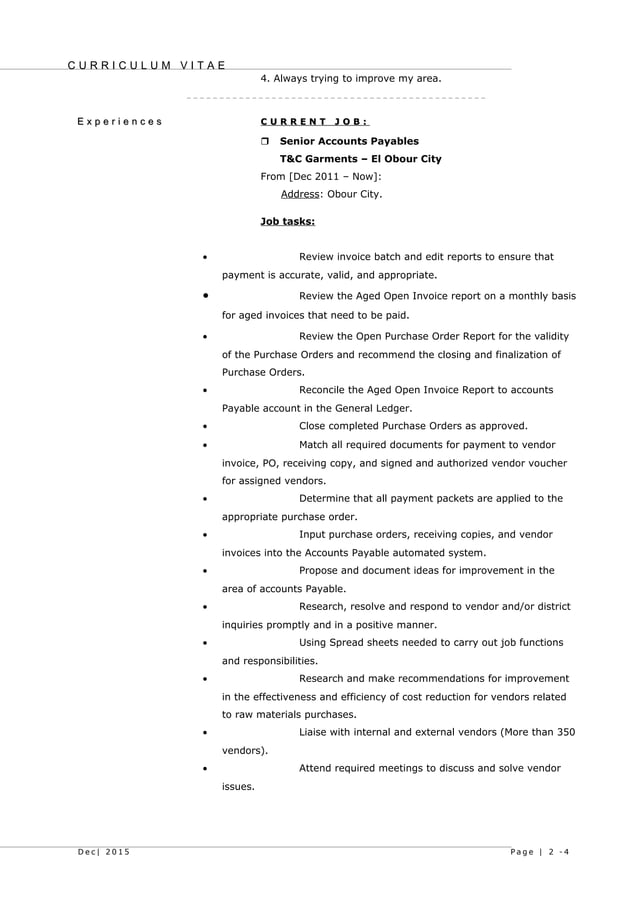 C.V English | DOC | Credit Cards | Personal Debt