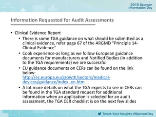 Devices Sponsor Information Day: 4A - Medical Devices - Audit ...