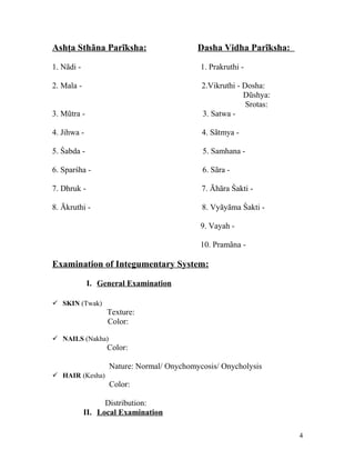 Clinical case sheet format for Dadru Kushta (Ay)/ Fungal Infections | DOC