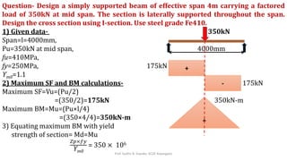 4a i numerical on design of laterally supported beams | PDF