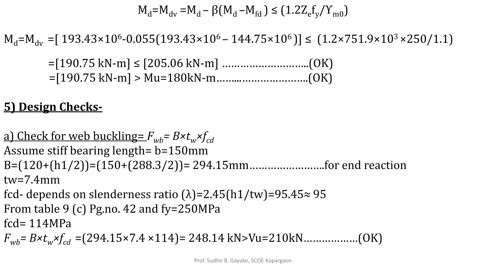 4a i numerical on design of laterally supported beams_high shear | PDF