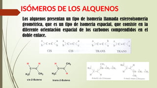 ALCANOS ALQUENOS ALQUINOS DIAPOSITIVAS PARA ESTUDIAR | PPTX