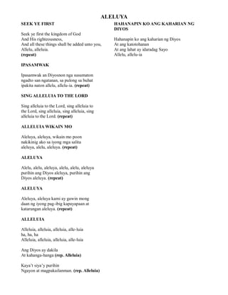 ALELUYA | PDF