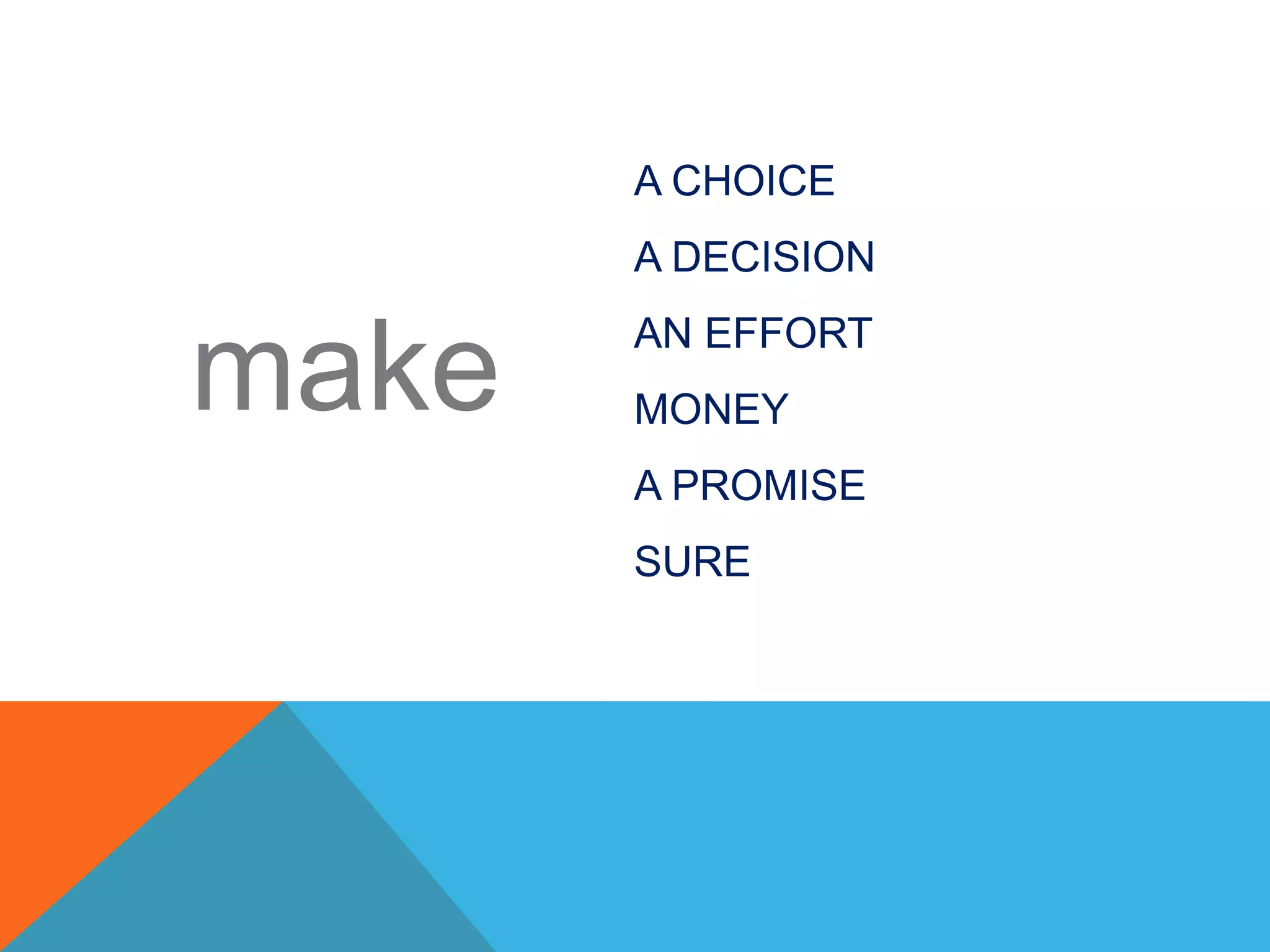 4A Make vs do | PPT