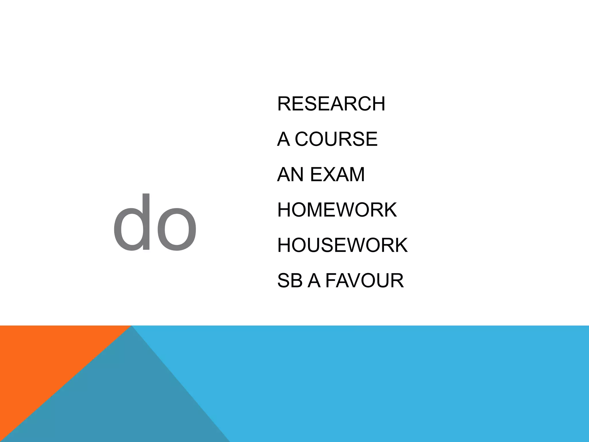 4A Make vs do | PPT