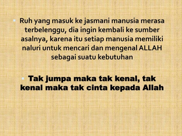 (4) amanah allah bagi setiap ruh manusia | PPT