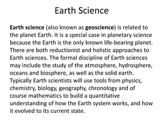 4a Math in Science - research on science disciplines | PPT