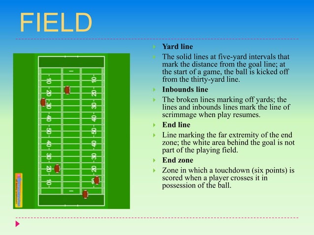 American football Visual Information 3º ESO Secciones | PPTX