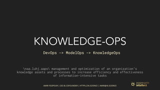 Amir Feizpour - Knowledge-Ops and LLMs.pdf | Technology Industry | Industries