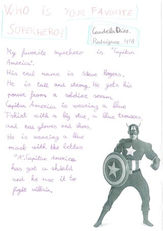 4A my favourite superhero | PDF
