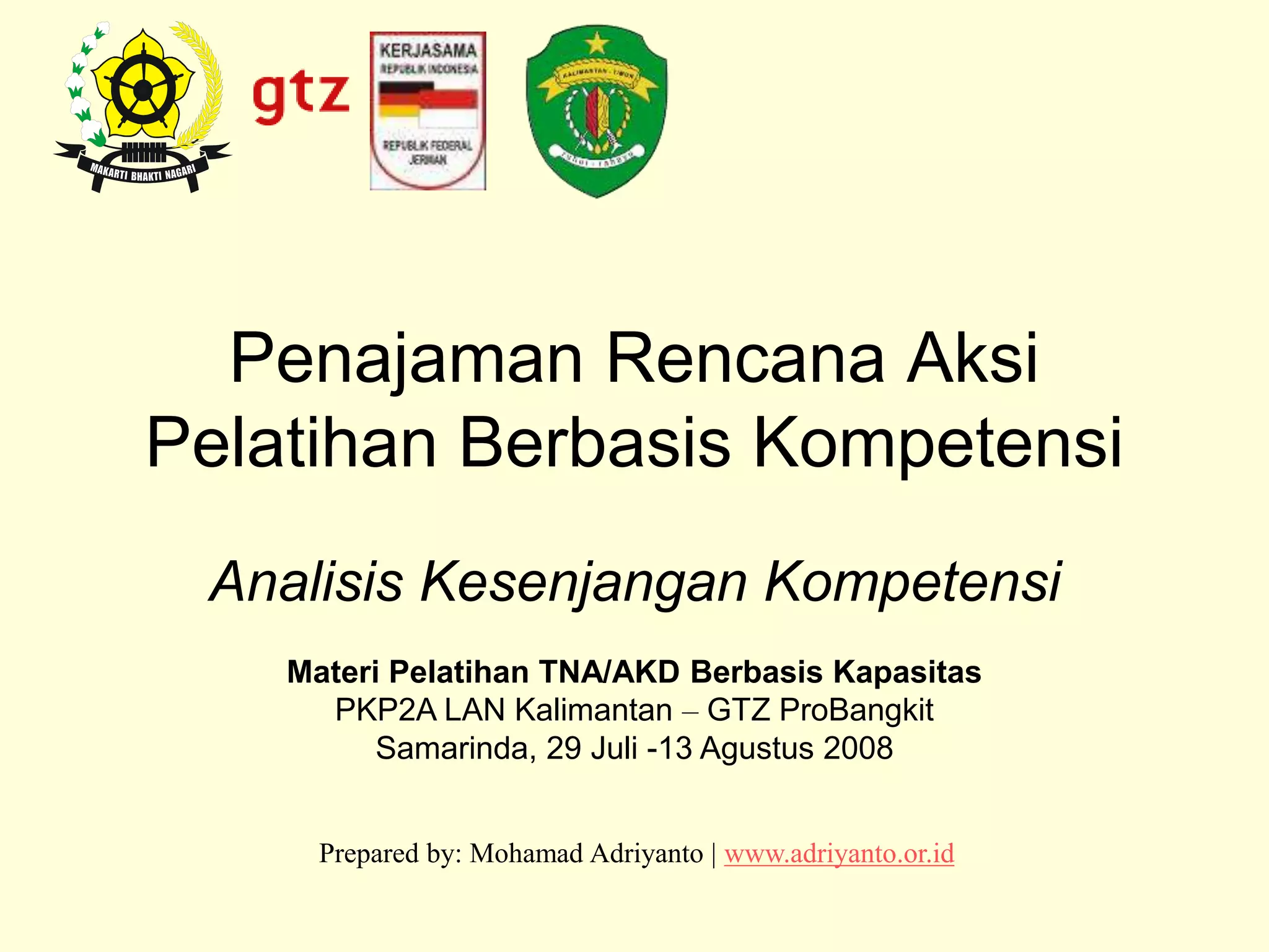 Analisis Kesenjangan Kompetensi | PPT