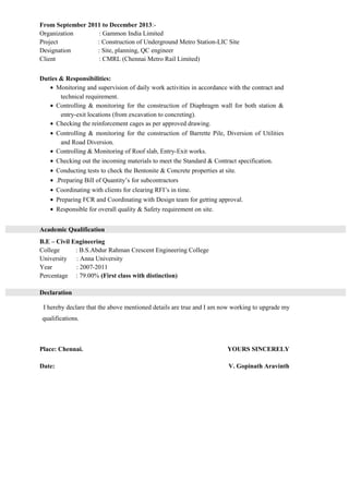 4 and half years experience in quality | PDF