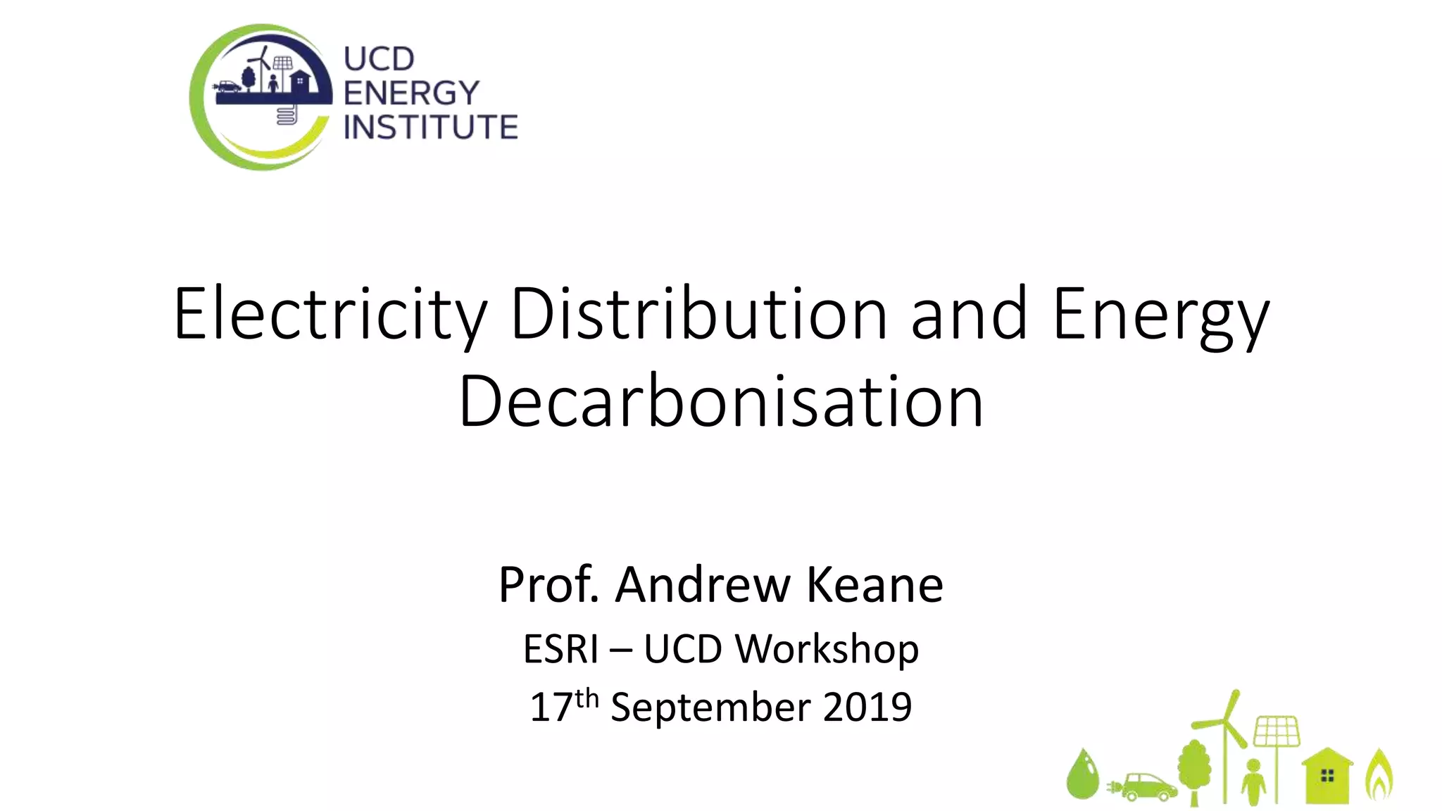 The electricity distribution system and energy decarbonisation | PPT