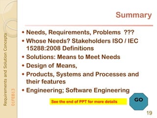 Needs, Problems and Solutions 02FEB13 | PDF