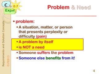 Needs, Problems and Solutions 02FEB13 | PDF