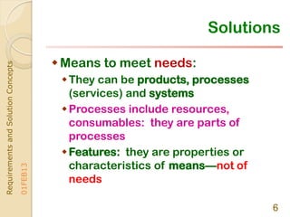 Needs, Problems and Solutions 02FEB13 | PDF
