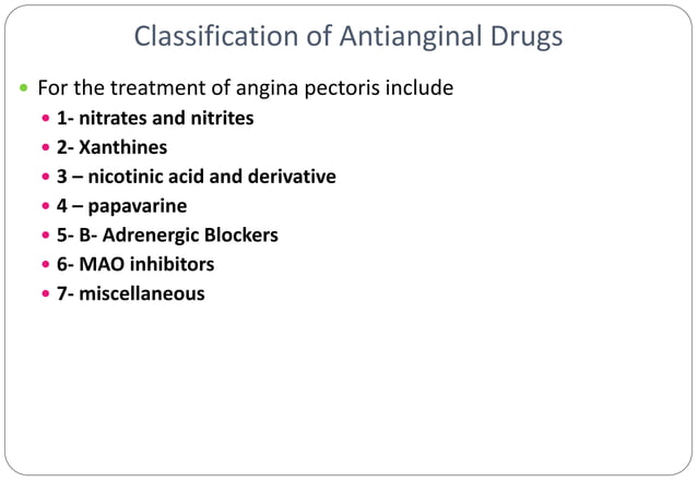 Antianginal drug | PPTX