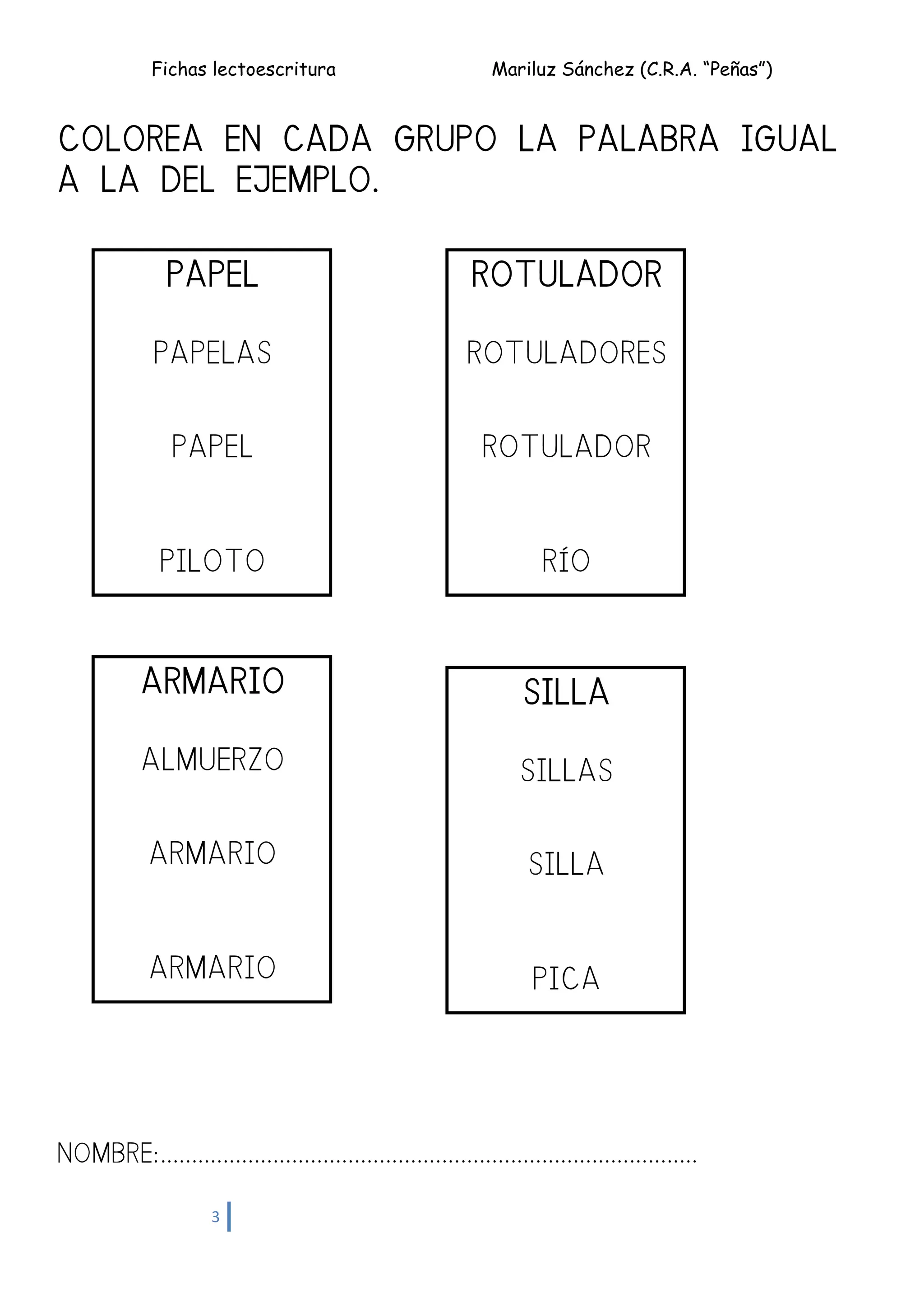 FICHAS LECTOESCRITURA 4 A os PPT fichas-lectoescritura-4-a-os-ppt